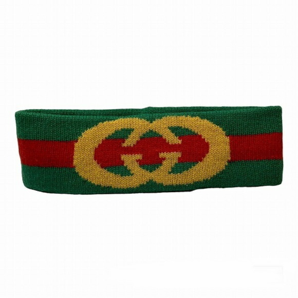Gucci | Accessories | Gucci Gg Web Hair Band Green X Red Yellow M Size ...